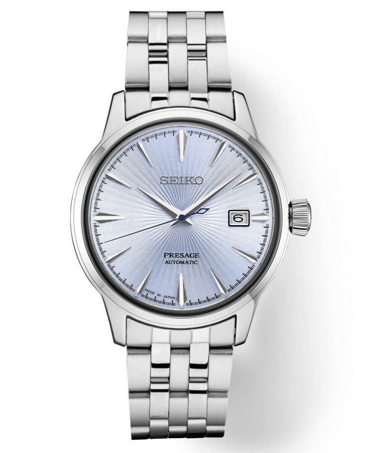 Seiko Presage Stainless Steel Ice Blue Dial 40.5mm Automatic Men’s ...