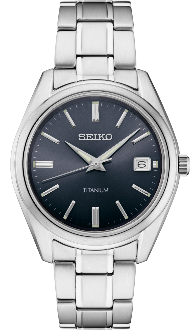 NEW SEIKO 40MM TITANIUM QUARTZ WATCH WITH SAPPHIRE CRYSTAL AND TITANIUM ...